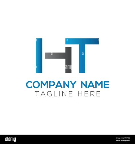 Letter HT Logo Design Vector Template Initial Linked Letter HT Vector