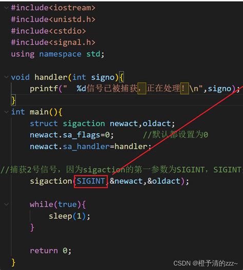 linux——sigaction信号捕捉函数 csdn博客