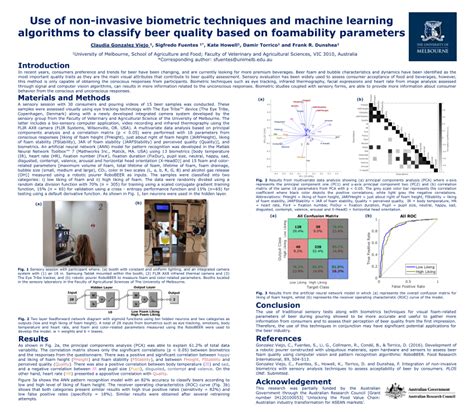 pdf use of non invasive biometric techniques and machine learning algorithms to classify beer