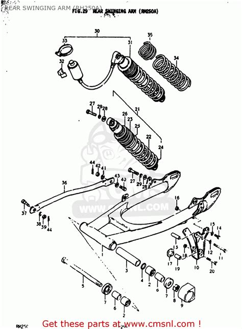 Suzuki RM250 1977 B USA E03 REAR SWINGING ARM RH250A Buy