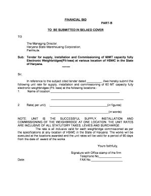 Fillable Online Hwc Nic SHORT TERM TENDER NOTICE Sealed Tenders Are