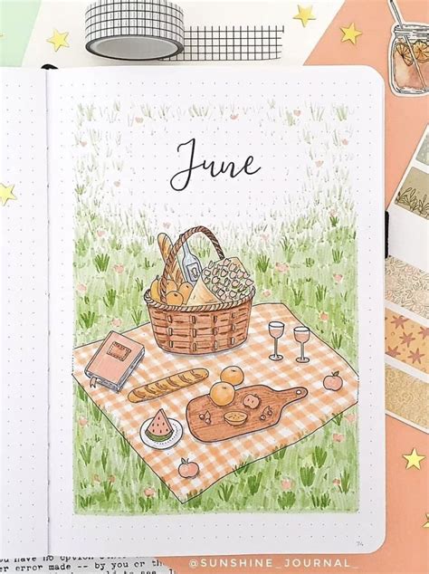 Amazing June Bullet Journal Monthly Cover Page Ideas Artofit