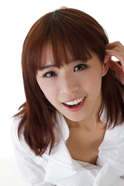 Linda Mujer De Negocios Sonriendo Retrato De Portarretrato En Blanco
