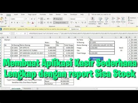 Cara Mudah Membuat Aplikasi Kasir Dengan Excel Tanpa Coding Hanya