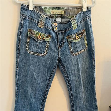 Z Cavaricci Brand Camo Pocket Y K Flare Jeans Size Depop
