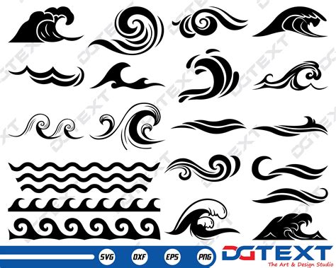 Welle SVG Wave Vector Silhouette Cricut Datei Clipart Etsy