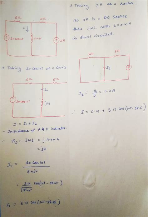 Solved For The Circuit Shown Below Find I Using Superposition