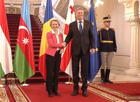 Ursula von der Leyen primită la Cotroceni Întâlnire cu Klaus Iohannis