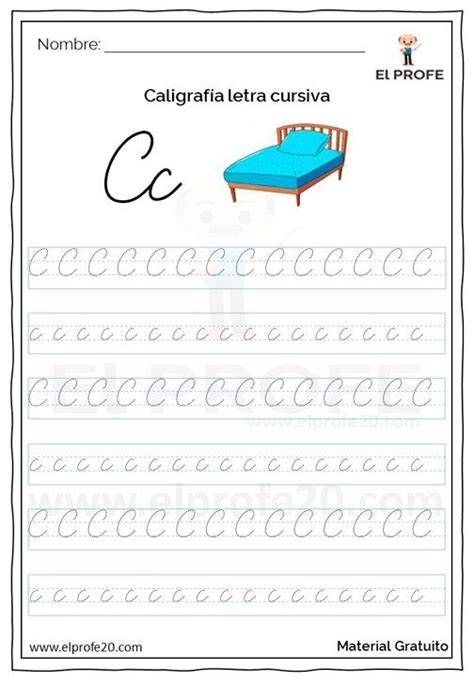 Cuadernillo de caligrafía letra cursiva gratis Letras cursivas