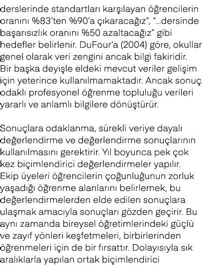 Öğretmenlerin Profesyonel Öğrenmesine Yeni Bir Bakış