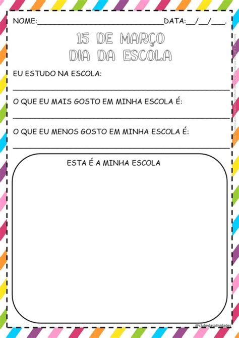 50ATIVIDADES DIA DA ESCOLApara Imprimir Grátis em 2024 Dia da