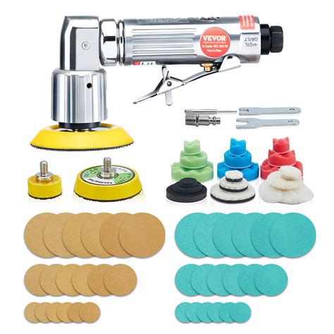 VEVOR Mini Ponceuse Pneumatique 1 2 3 Po 2 5 5 7 6 Cm Ponceuse Orbitale