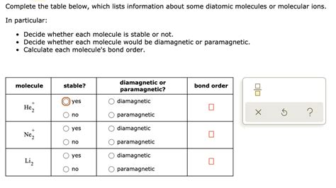 Solved Complete The Table Below Which Lists Information About Some