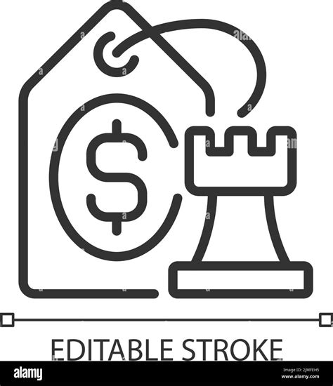 Pricing Strategy Pixel Perfect Linear Icon Stock Vector Image Art Alamy