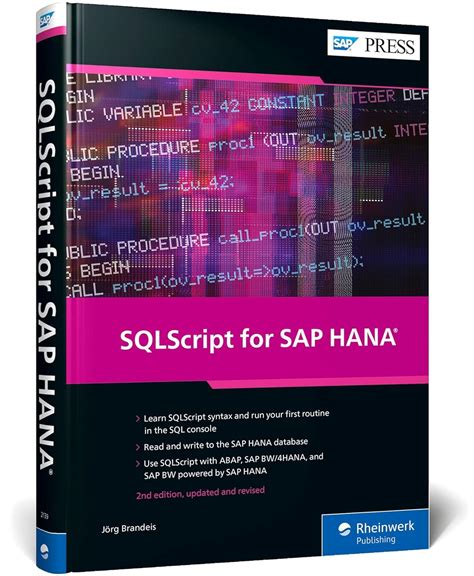 Sqlscript For Sap Hana Second Edition Sap Press J Rg Brandeis