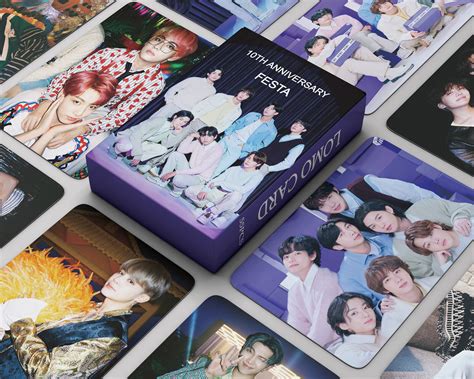 Csbi 55Pcs Set Kpop BTS 2023 FESTA 10TH ANNIVERSARY LOMO Cards Bangtan