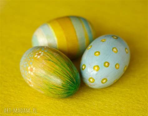 Drewniane Pisanki Jajka Wielkanocne handmade ღ art Madam pl