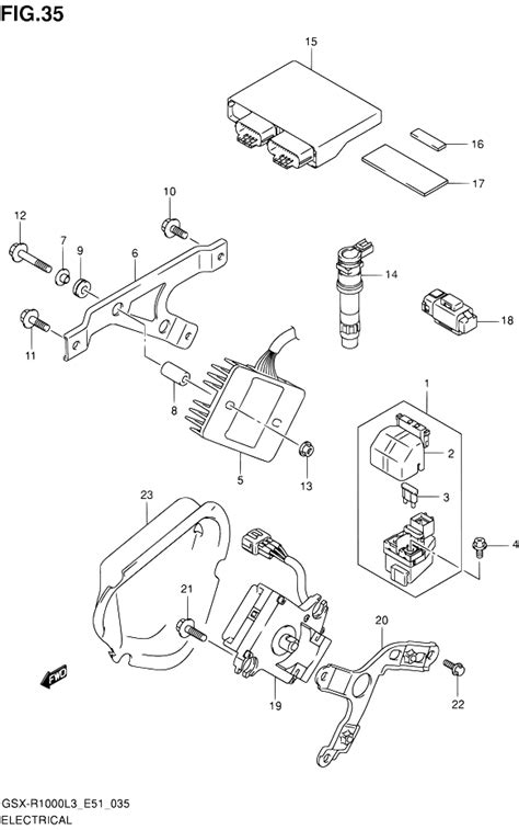 PARTIE ELECTRIQUE POUR SUZUKI GSX R GSX R1000 L3 GSX R1000Z L3 201