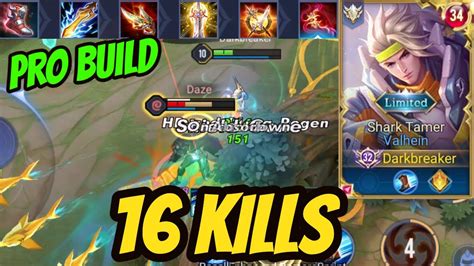 VALHEIN FULL DAMAGE BUILD 16 KILLS IN SOLO RANK AoV 傳說對決 RoV