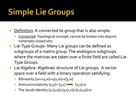 ppt simple groups of lie type powerpoint presentation id 236596
