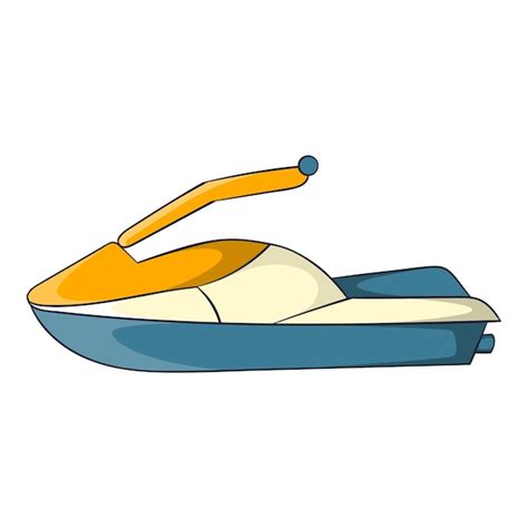 Icono de moto acuática en estilo de dibujos animados aislado sobre