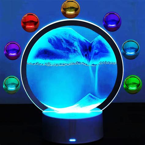 Amazon Yevheniy D Moving Sand Art Table Lamp Rotating