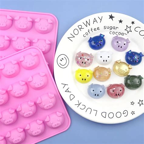 Moule à gâteau en Silicone outils de décoration en forme de cochon 16