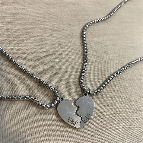 Collares de pareja corazón partido Collares Collares de parejas
