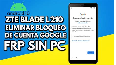 Eliminar Cuenta Google ZTE Blade L210 YouTube
