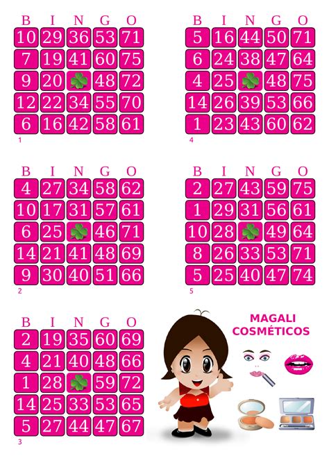 Molde De Cartela De Bingo Para Imprimir