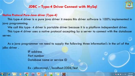 lesson 12 jdbc type 4 driver connect with mysql using jdbc youtube