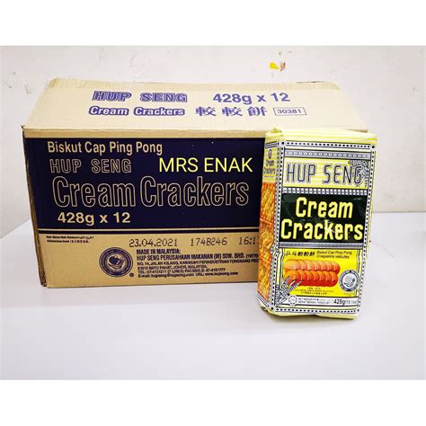 Hup Seng Cream Cracker 428gm X 12pkt Carton EXP DATE 10 2023