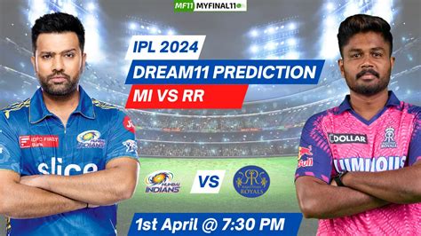 MI Vs RR Dream11 Prediction Playing11 Fantasy Tips