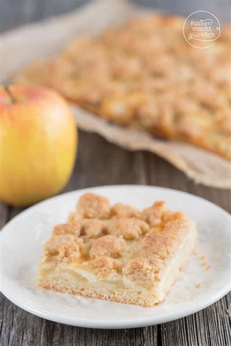 Apfelkuchen mit Streuseln und Schmand Backen macht glücklich