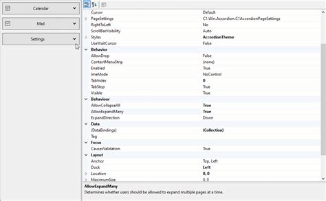 Accordion Control For Net Winforms Componentone