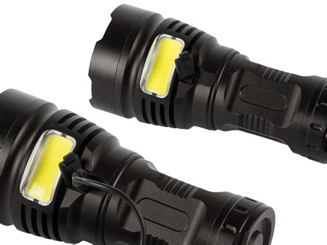 Latarka Taktyczna Bailong Cree Cob Led Xhp Mocna Latarki