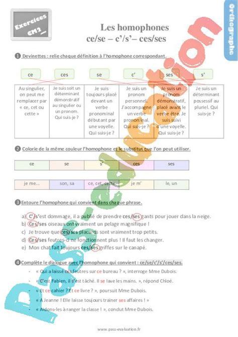 Bilan Sur Les Homophones Grammaticaux Ce Se C S