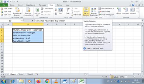 Cara Memisahkan Isi Cell Di Excel