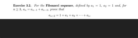 solved exercise 3 2 for the fibonacci sequence defined by
