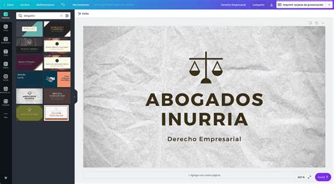 Crea tarjetas de presentación para abogados gratis Canva