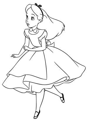 5 Dibujos e Imagenes Alicia En el País de las Maravillas para Colorear