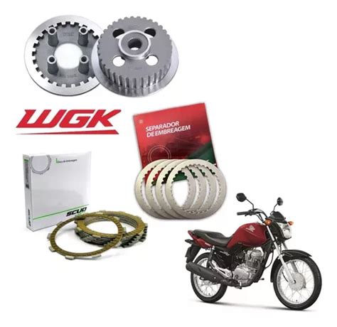 Kit Embreagem Scud Wgk Cg Titan Fan Cargo Nxr Bros Frete Gr Tis