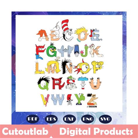 Dr Seuss Alphabet Svg Dr Seuss Bundle Svg Dr Seuss Dr Seu Inspire