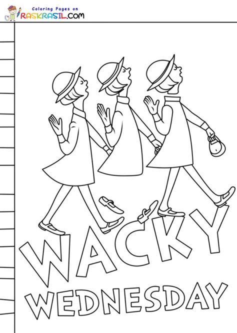 Wacky Wednesday Coloring Pages
