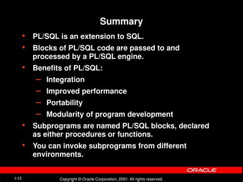introduction to plsql powerpoint slides learnpick india