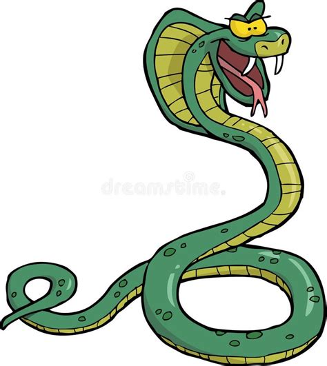 Ilustração Do Vetor Dos Desenhos Animados Da Cobra Da Serpente No