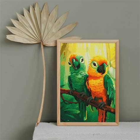 Diamond Painting D Z Ram Papugi Na Ga Zi Haft Diamentowy X