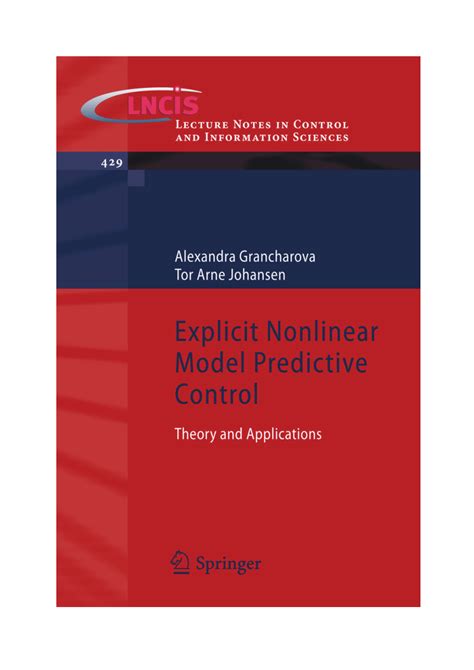 pdf explicit nonlinear model predictive control theory and applications