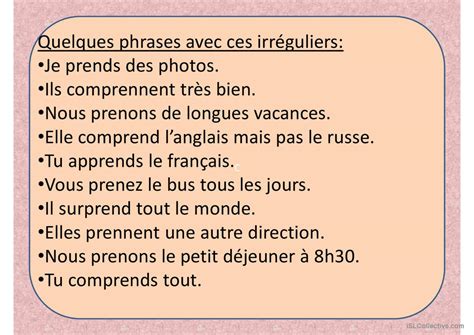 Les Verbes En Re Au Pr Sent Fran Ais Fle Powerpoints
