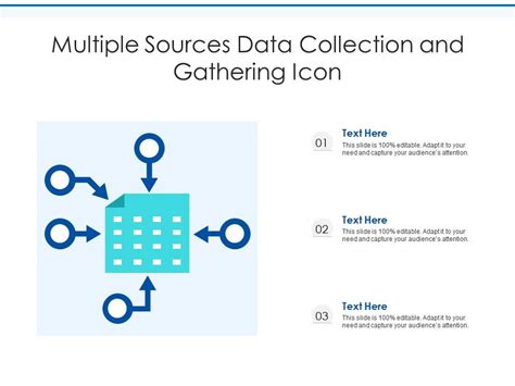 multiple sources data collection and gathering icon presentation graphics presentation
